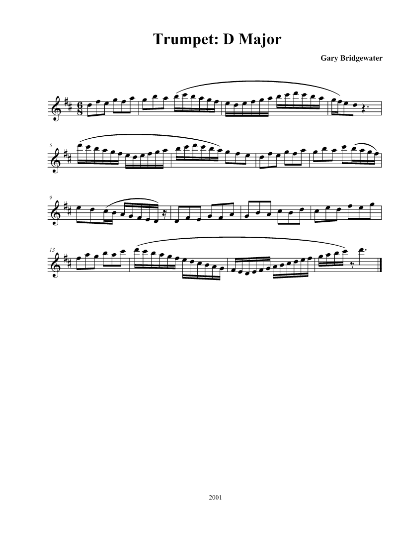 Trumpet: Trumpet: D Major